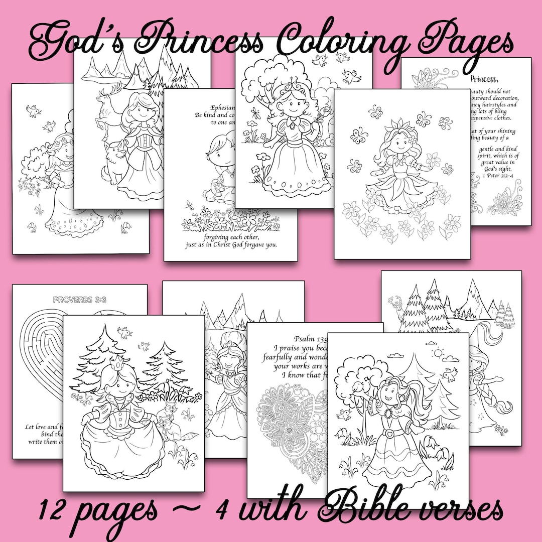 God's Princess Coloring Pages Because Every Little Girl Dreams of Being ...
