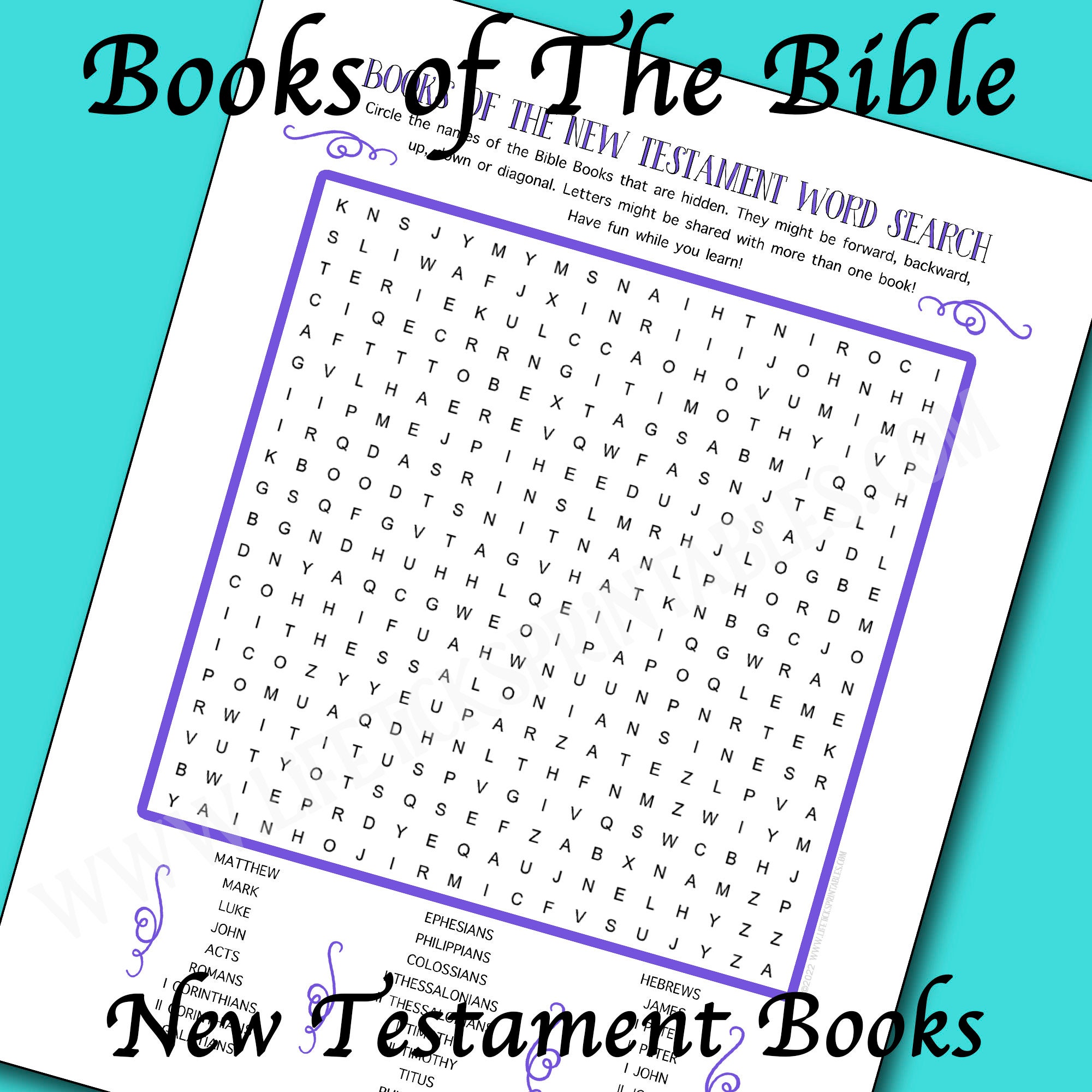 KJV Books of the Bible Word Search Puzzles: Old & New Testament ...