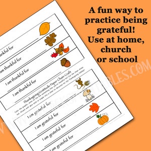 Autumn Thanksgiving Paper Chain Craft: Gratefulness Activity & Holiday ...
