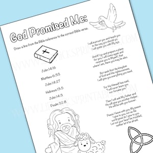 God's Promises Activity Page: Bible Verse Coloring (PDF Download) - Etsy
