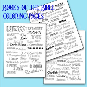 KJV and NIV Books of the Bible Coloring Pages | Bible Learning Activity ...