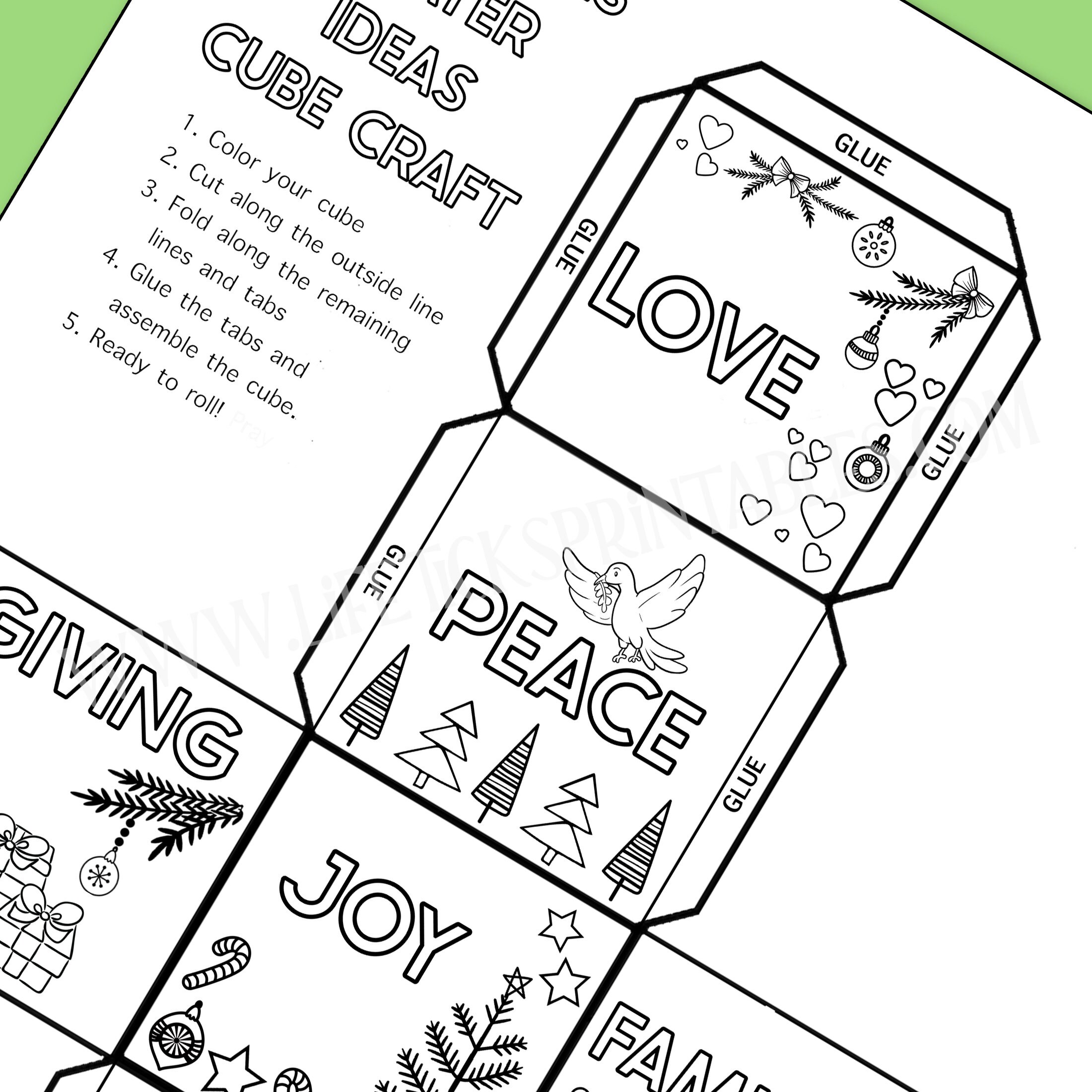 Christmas Prayer Ideas Cube Craft: Prayer Prompts Activity (PDF ...