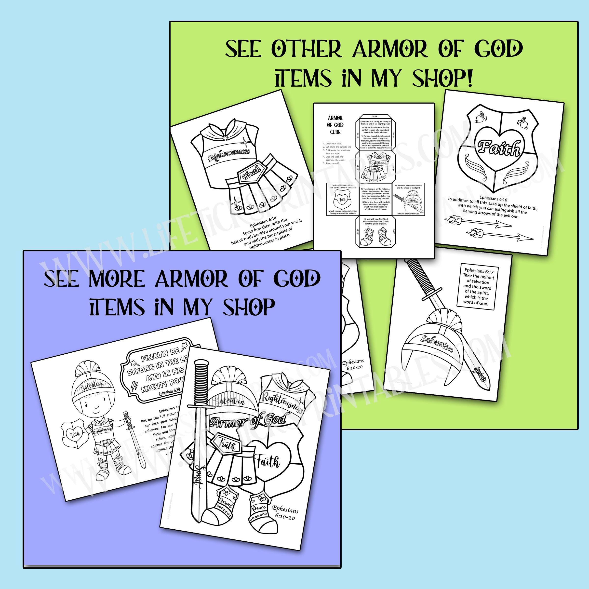 Armor of God Paper Craft | Ephesians 6 Bible Memory Verse Activity ...