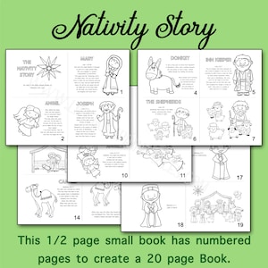 The Nativity Story Book Craft | Bible Coloring & Bible Memory Verse ...