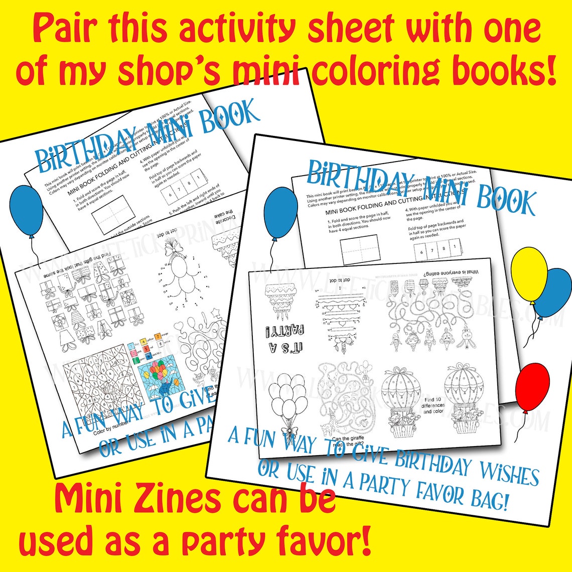 Happy Birthday Math Puzzles: Coloring Placemat Activity (PDF Download ...