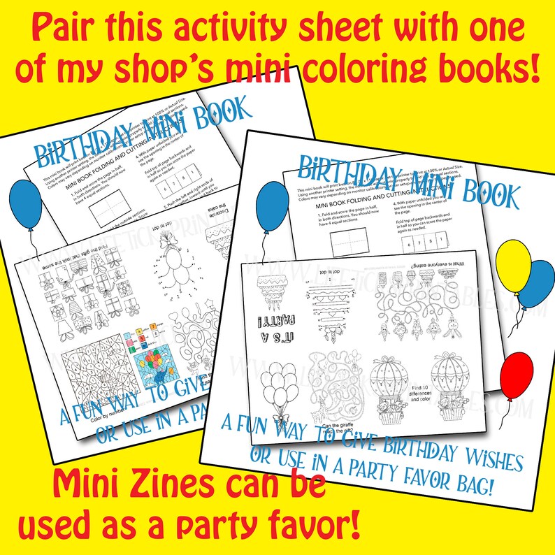 Birthday Color by Number Activity Sheet | Party Table Placemat ...