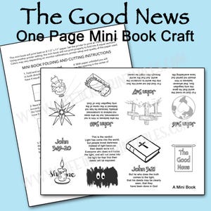 Good News of Jesus Mini Coloring Book: Sunday School Bible Verse Craft ...