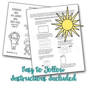 Light of the World Mini Coloring Book: Matthew 5 Bible Verses (digital ...