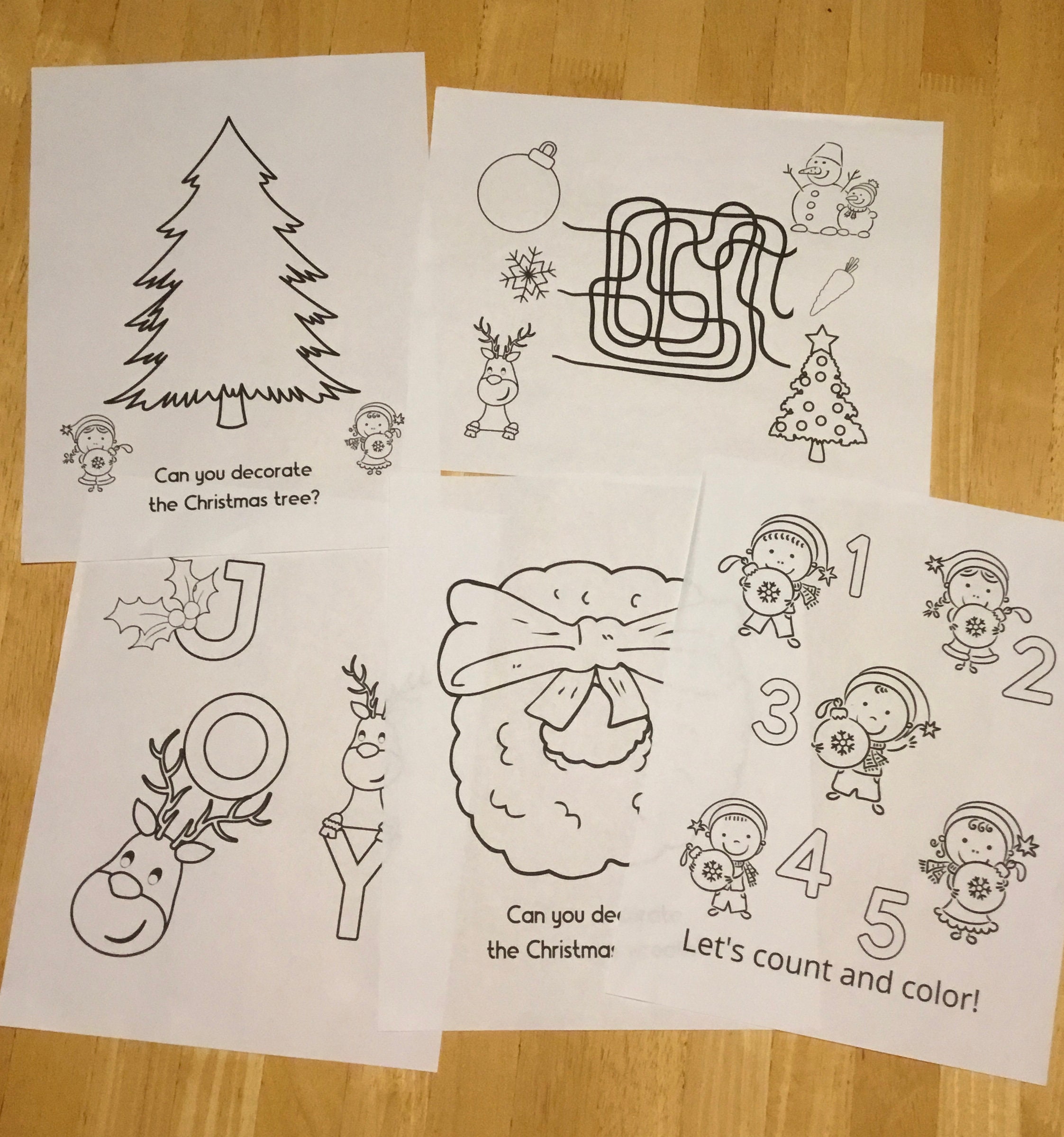Children's Christmas Activity and Coloring Pages | Learning, Coloring ...