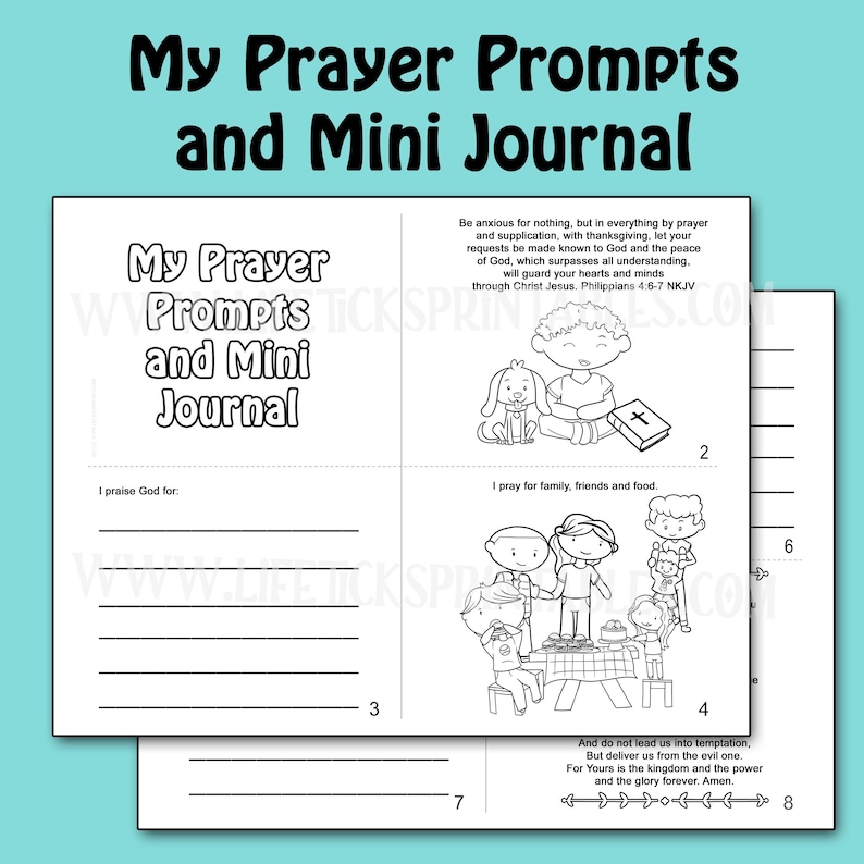 My Prayer Prompts and Journal | Religious Small Book Craft | Coloring ...