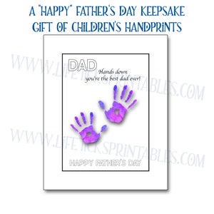 Father's Day Printable Fingerpaint & Coloring Activity | Instant ...