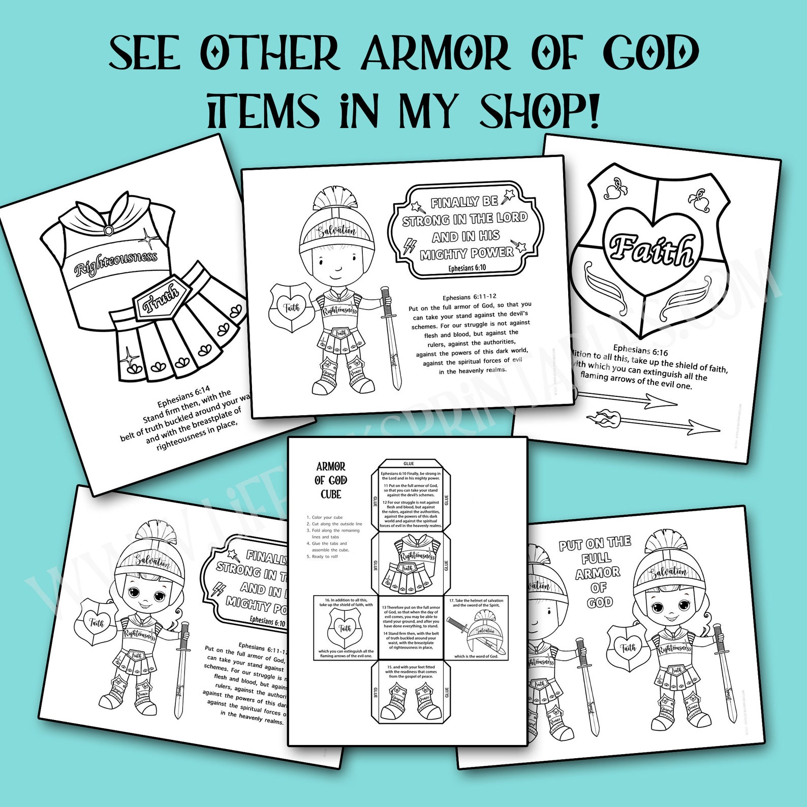 Armor of God Cube | Ephesians 6 Bible Craft | Memory Verse Activity ...