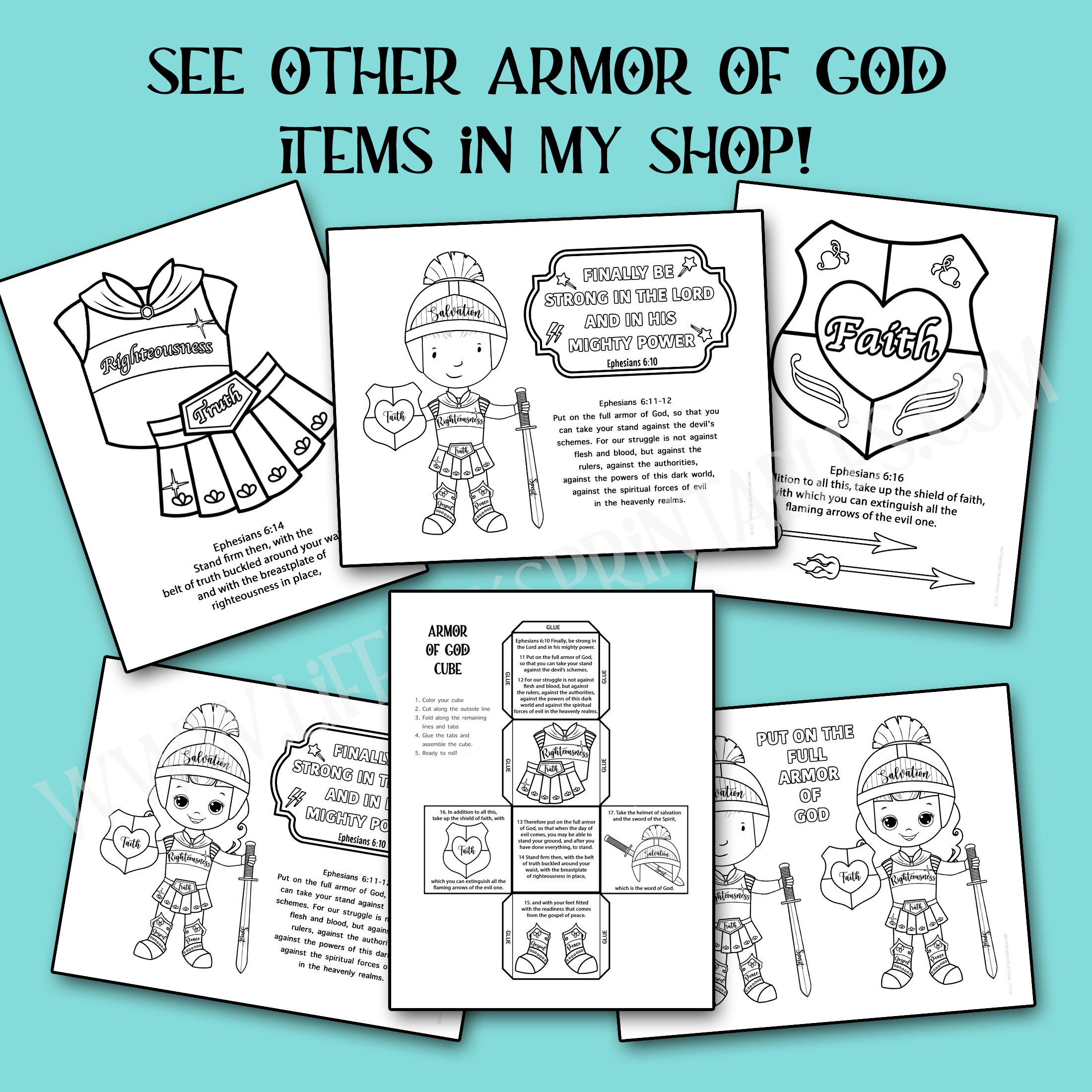 Armor of God Cube | Ephesians 6 Bible Craft | Memory Verse Activity ...