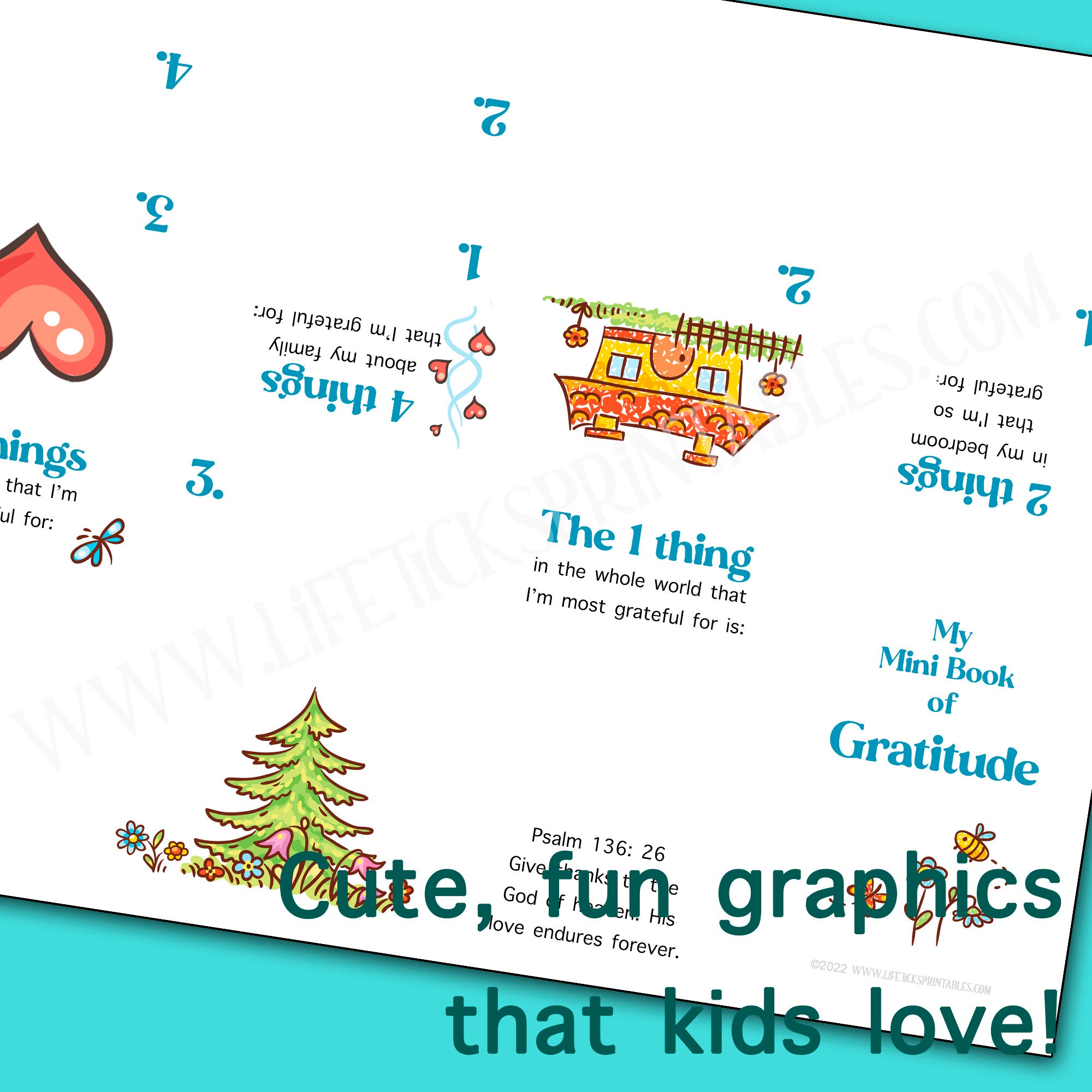 Gratitude Mini Book Mini Zine Easy 1 Page Craft Doubles as - Etsy