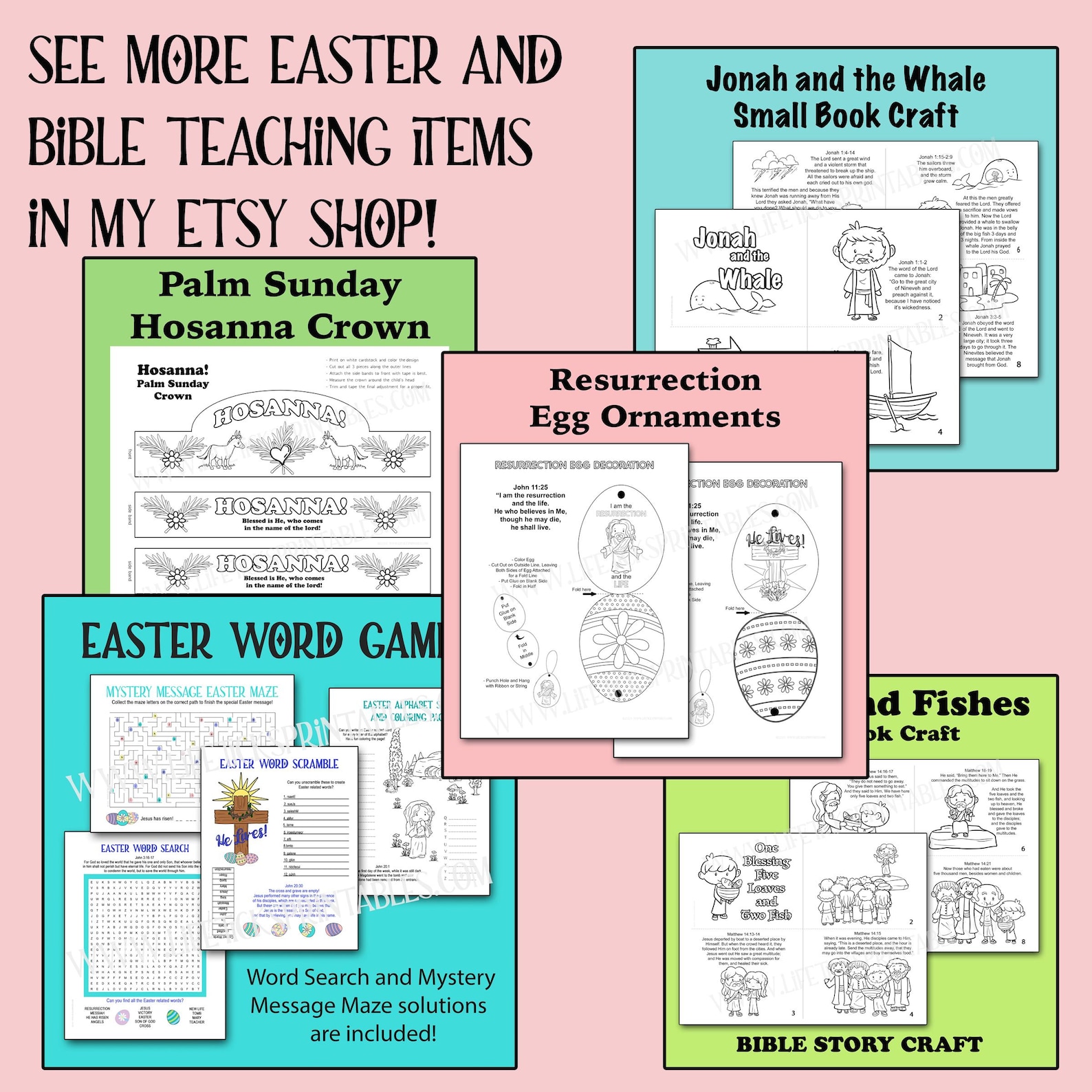 Christian Holy Week Coloring Cube Craft | Palm Sunday & Easter Symbols ...