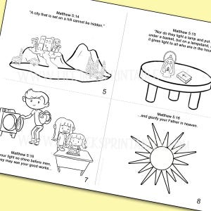 Salt & Light Bible Verse Small Coloring Book Craft: Sunday School ...