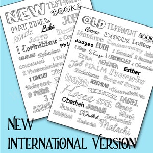 KJV and NIV Books of the Bible Coloring Pages | Bible Learning Activity ...