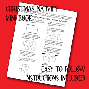 Christmas Nativity Story Mini Coloring Book (PDF Download) - Etsy