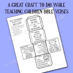 Books of the Bible Coloring Cube Craft: Old and New Testament Activity ...