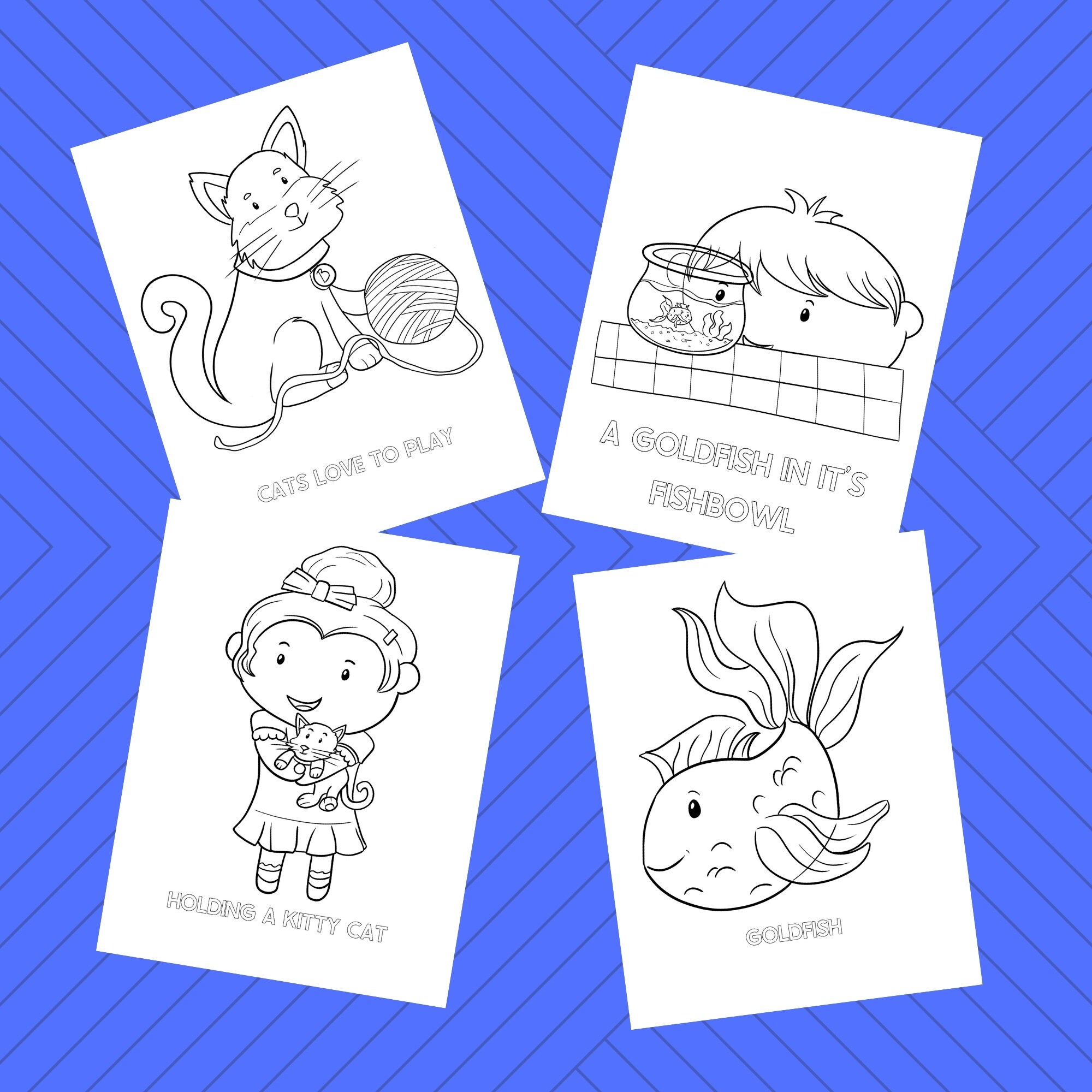 Pets Coloring Pages | Coloring Pets Fun | Coloring Activity | Instant ...