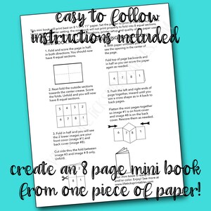 God's Creation Mini Coloring Book--mini Zine | Genesis Creation Story ...