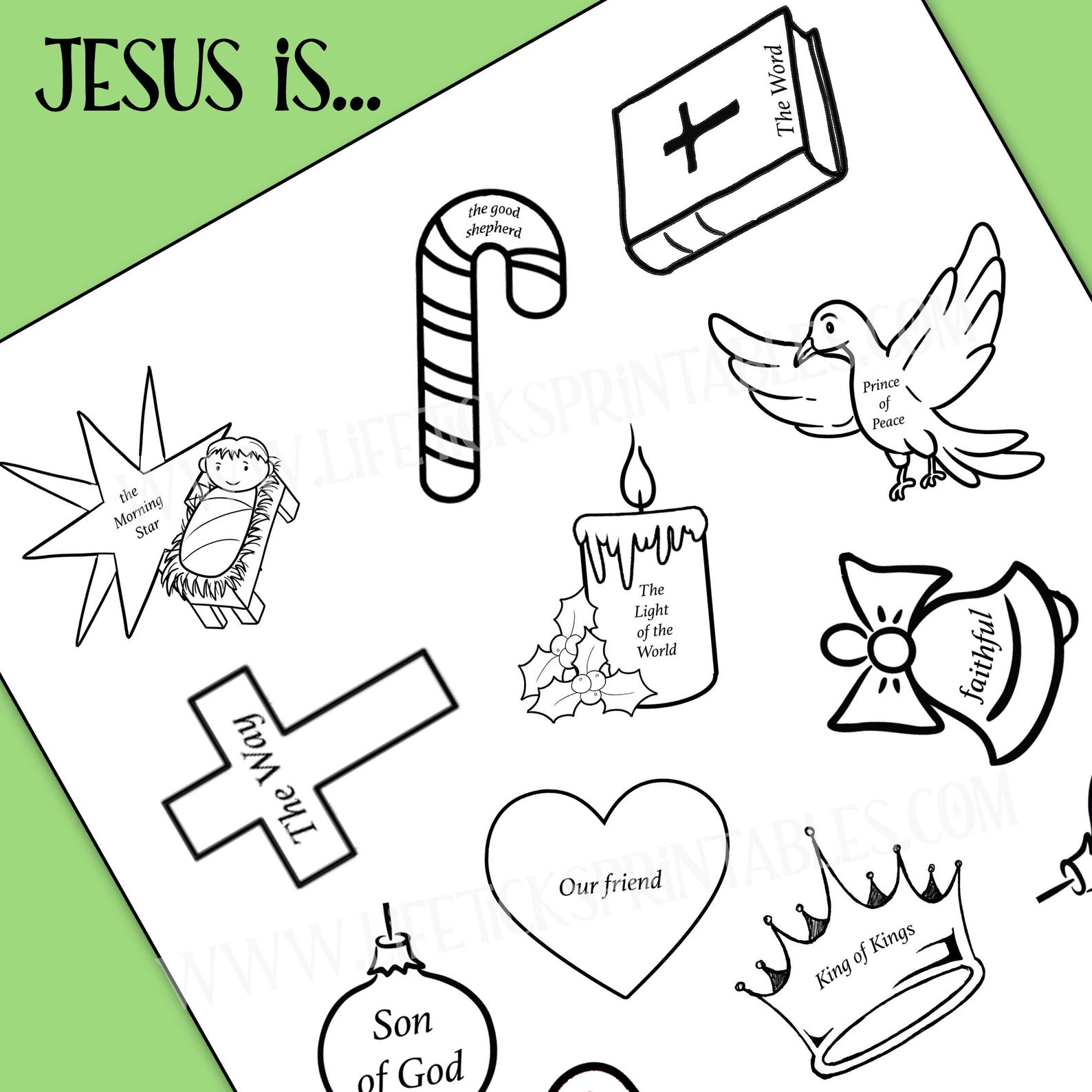 Jesus Is... Christmas Tree Craft: Names for Jesus Sunday School ...