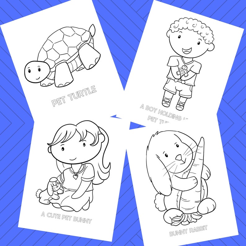 Pets Coloring Pages | Coloring Pets Fun | Coloring Activity | Instant ...