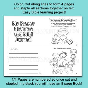 My Prayer Prompts and Journal | Religious Small Book Craft | Coloring ...