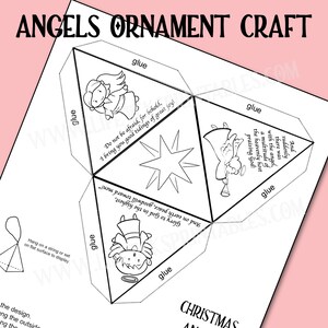 Christmas Angels Ornament Craft: Sunday School Coloring Activity (PDF ...