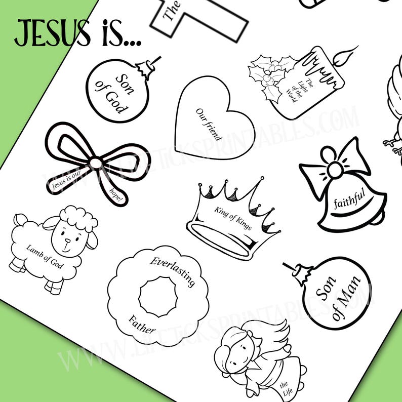 Jesus Is... Christmas Tree Craft: Names for Jesus Sunday School ...