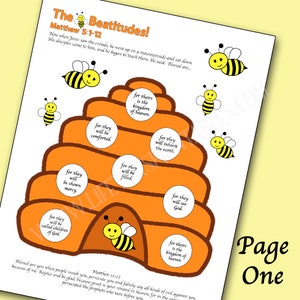 The Beatitudes Bible Craft and Bookmark: Sunday School Activity (PDF ...
