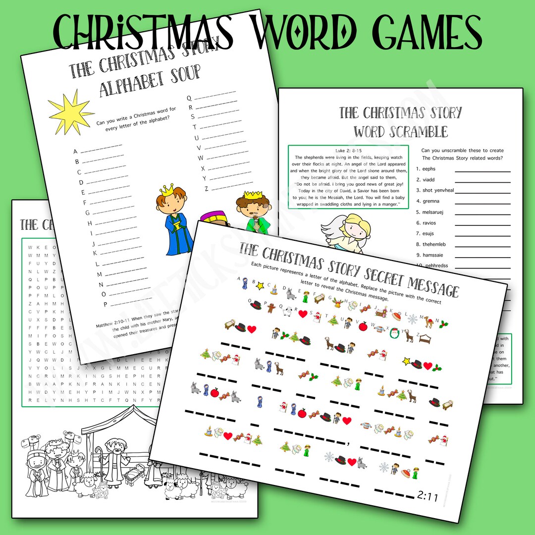 Colorful Christmas Word Games | Perfect Activity for All Ages | Party ...