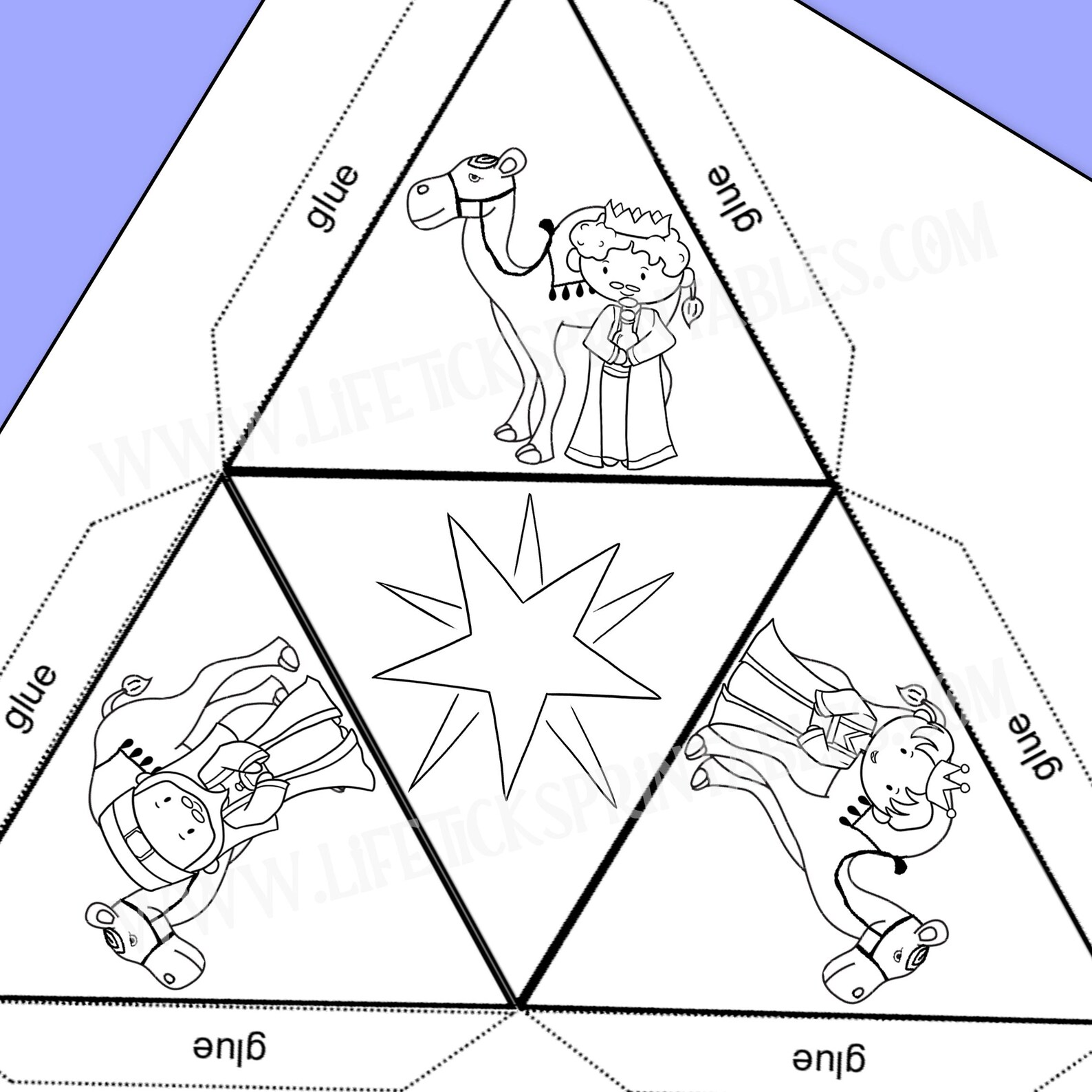 Christmas Wise Men Ornament Craft: Sunday School Coloring Activity (PDF ...