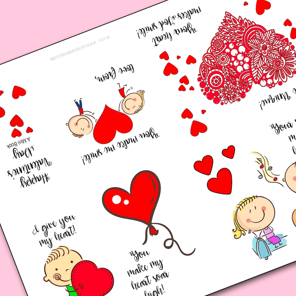 Valentine Mini Zine Mini Book A Colorful, Folding, Cutting Activity A ...