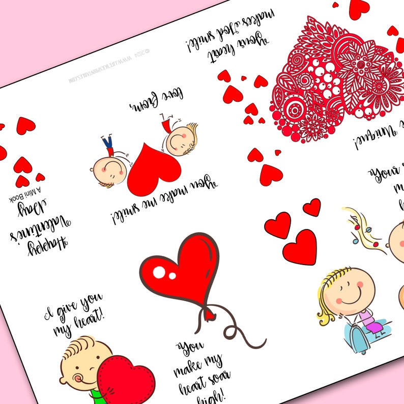 Valentine Mini Zine - Mini Book | A Colorful, Folding, Cutting Activity ...