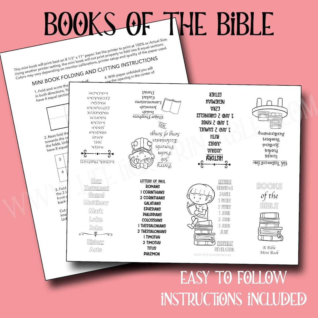 NIV Books of the Bible Mini Coloring Book- Mini Zine | A Bible Craft ...