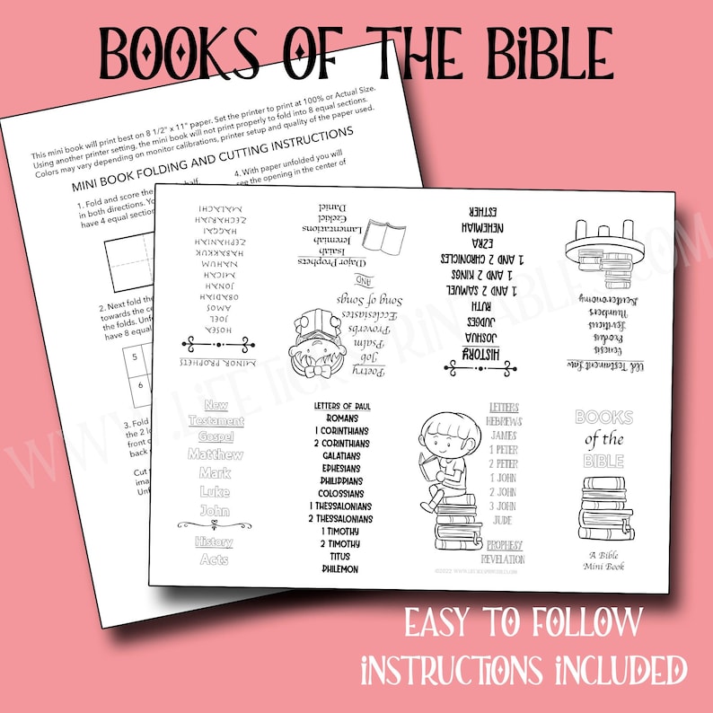 NIV Books of the Bible Mini Coloring Book: Church Sunday School Craft ...