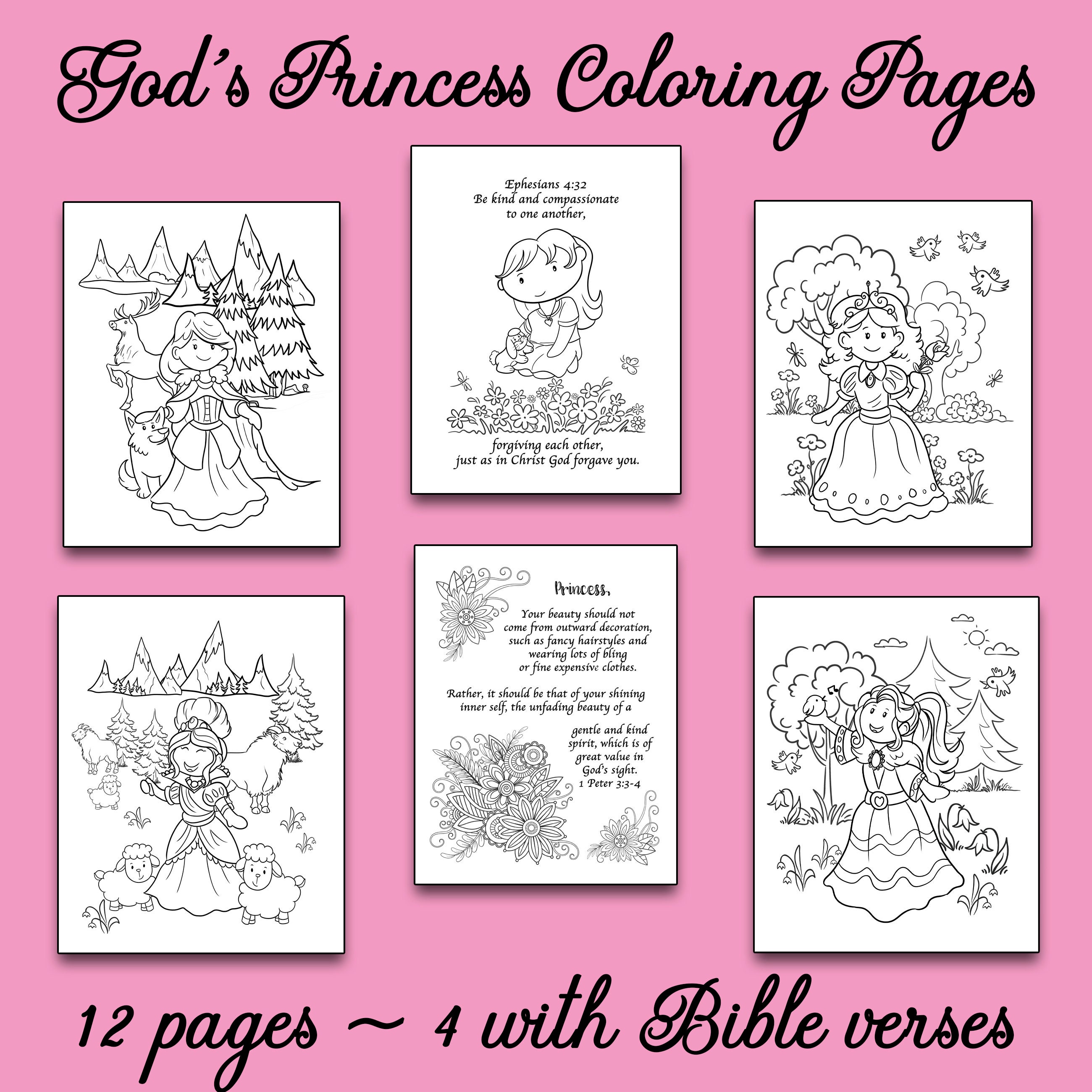 God's Princess Coloring Pages Because Every Little Girl Dreams of Being ...