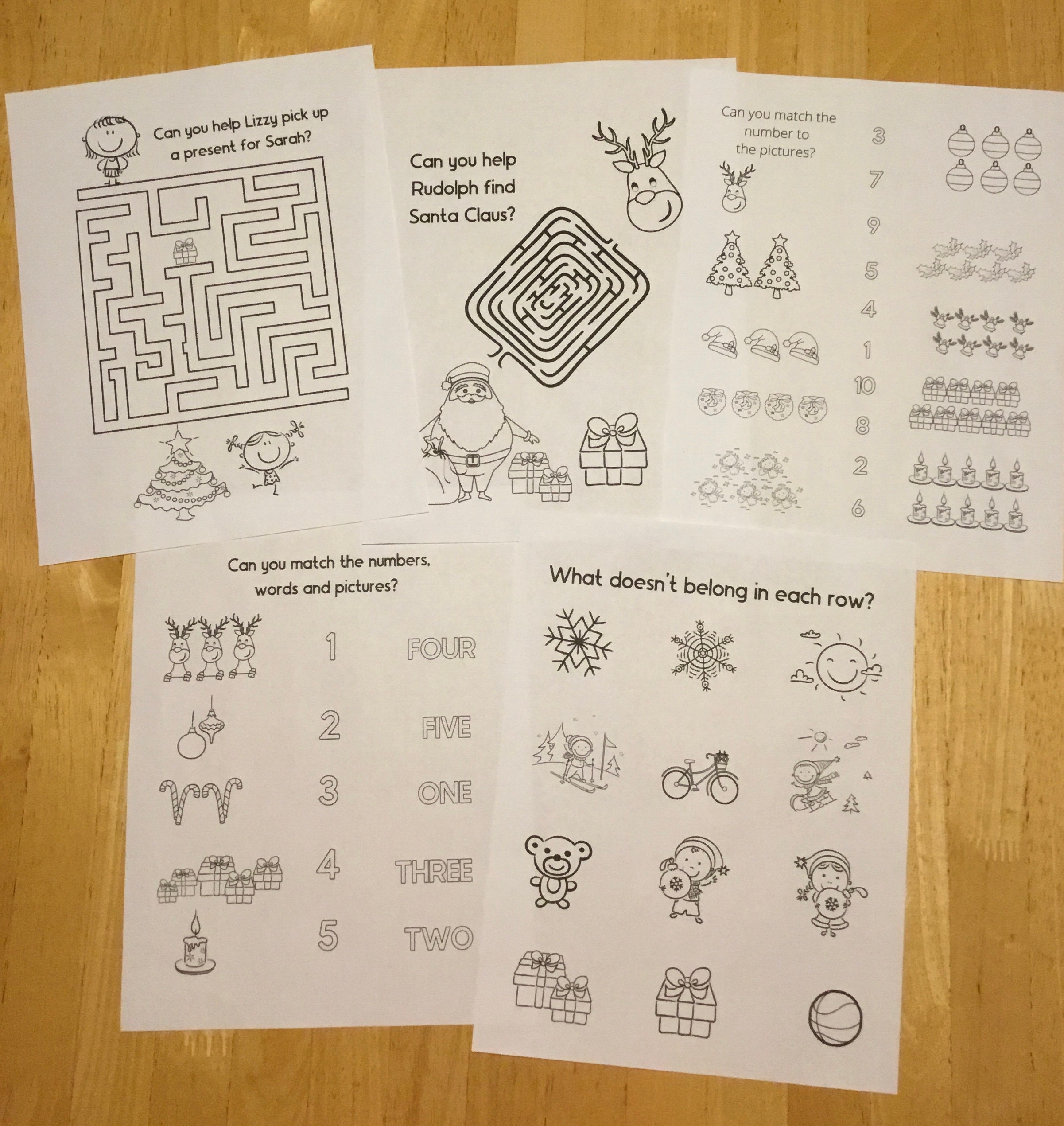 Children's Christmas Activity and Coloring Pages | Learning, Coloring ...