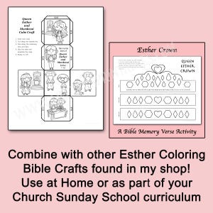 Queen Esther Mini Coloring Book: Bible Craft (PDF Download) - Etsy