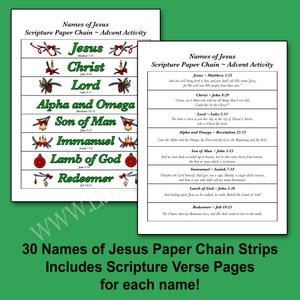 The Names of Jesus Paper Chain Activity: Christmas Decoration Craft ...