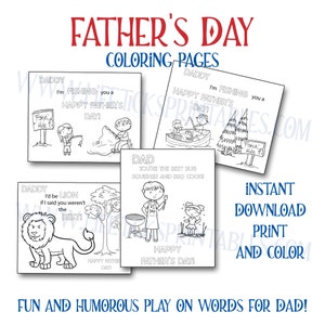 Father's Day Printable Fingerpaint & Coloring Activity | Instant ...