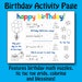 Happy Birthday Math Puzzles Activity Sheet | Party Table Placemat ...