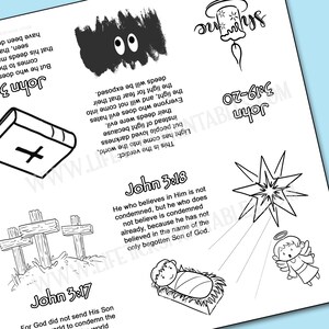 Good News of Jesus Mini Coloring Book: Sunday School Bible Verse Craft ...