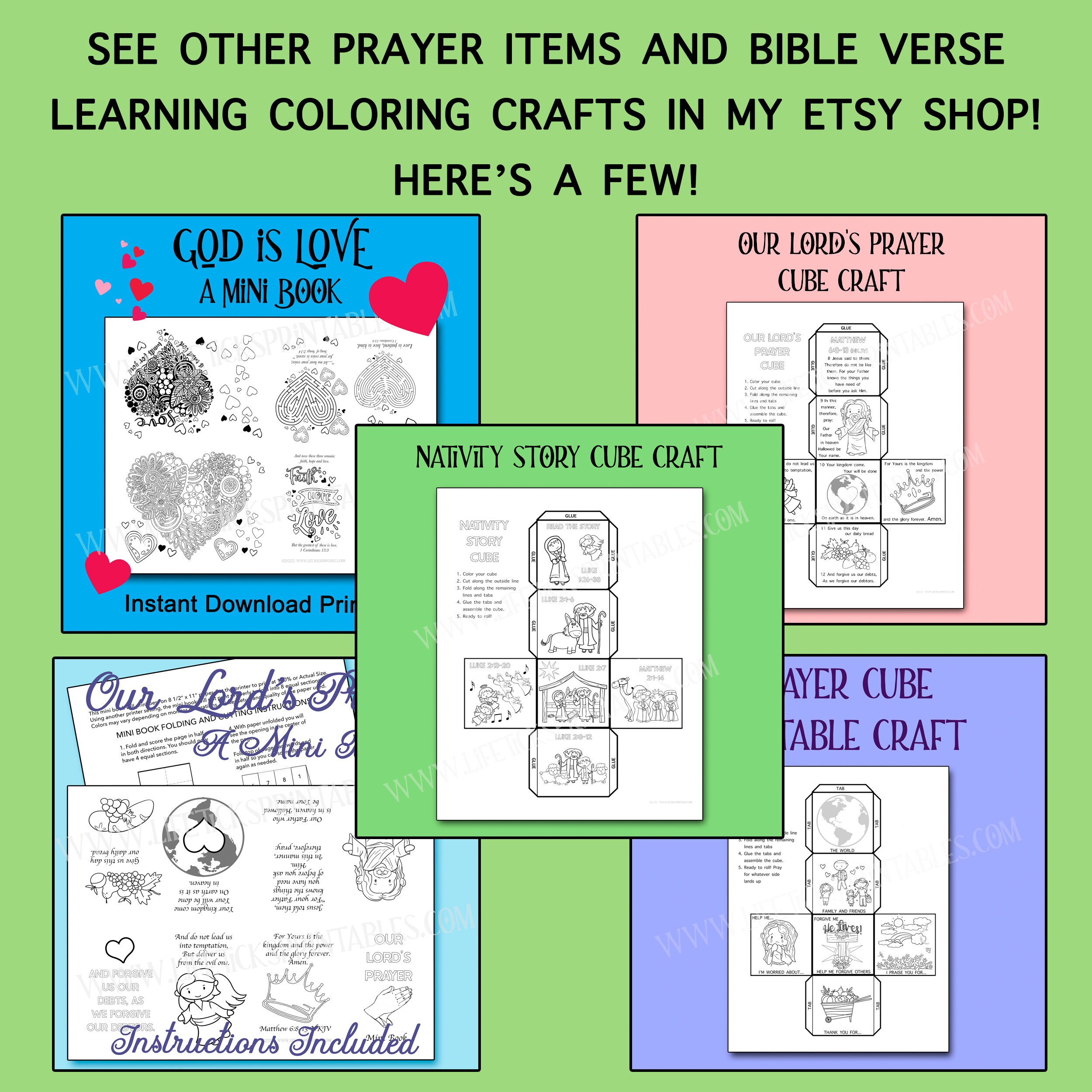 23rd Psalm Small Coloring Book Craft: Bible Memory Verse Activity (PDF ...