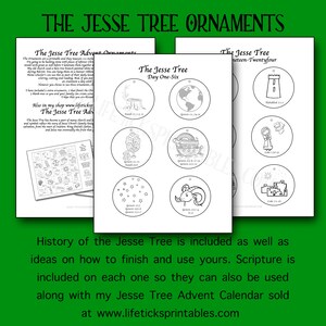 The Jesse Tree Advent Ornaments: Christmas Tree Coloring Activity (PDF ...