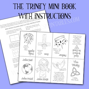 The Trinity Mini Coloring Book: Bible Verse Sunday School Activity (PDF ...