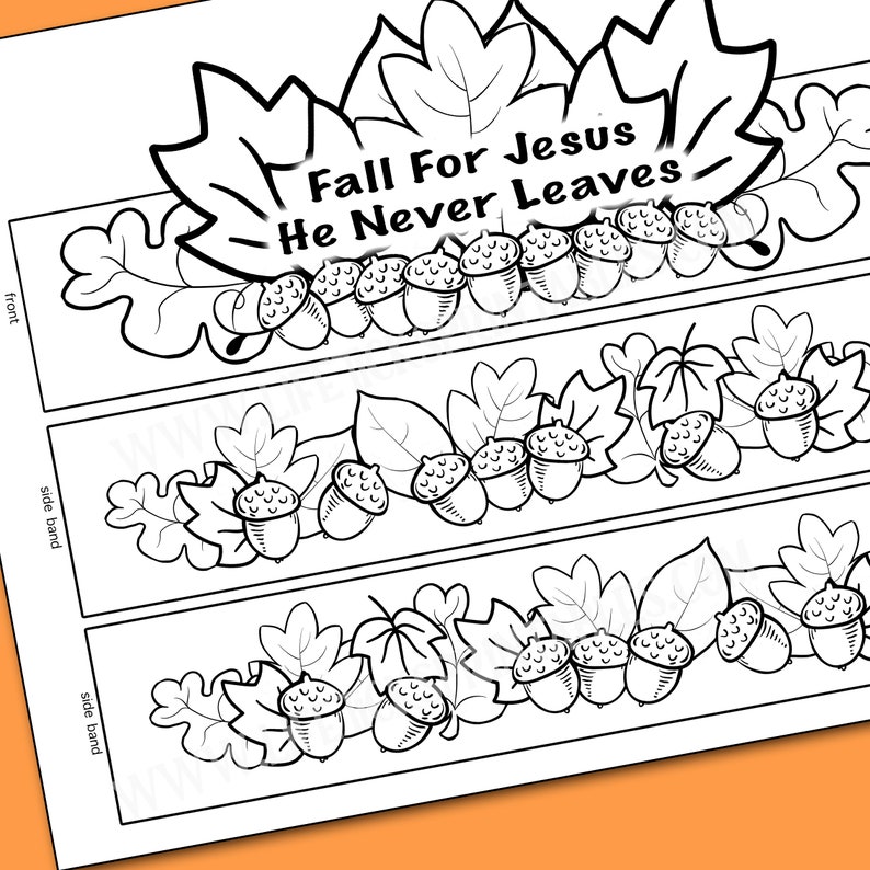 Fall for Jesus Autumn Crown | Color, Cut, Wear Craft | Fall Leaves ...