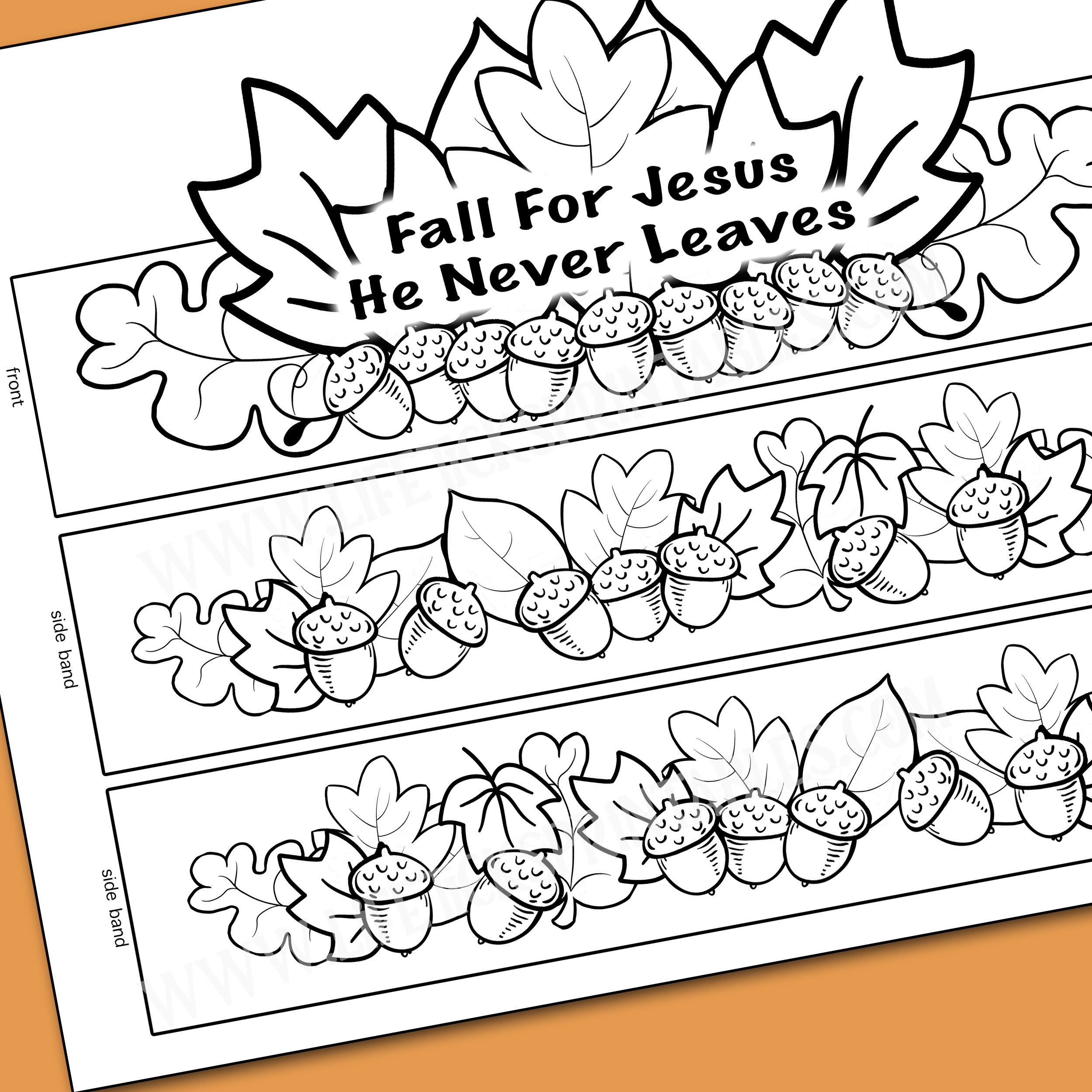 Fall for Jesus Autumn Crown | Color, Cut, Wear Craft | Fall Leaves ...