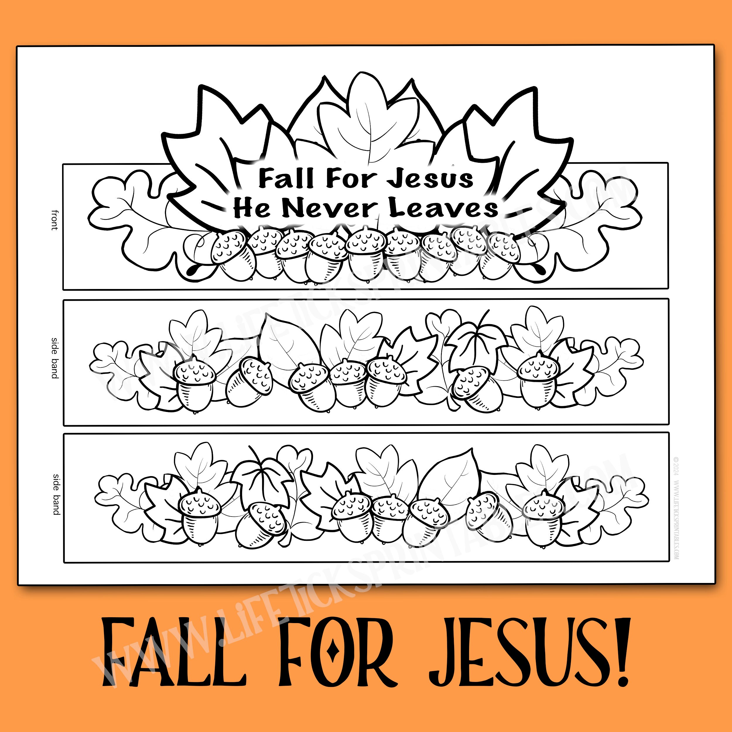 Fall for Jesus Autumn Crown | Color, Cut, Wear Craft | Fall Leaves ...